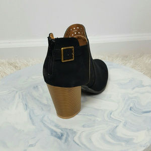 Shoes | Black Strapped Booties Oil Finshed | Poshmark